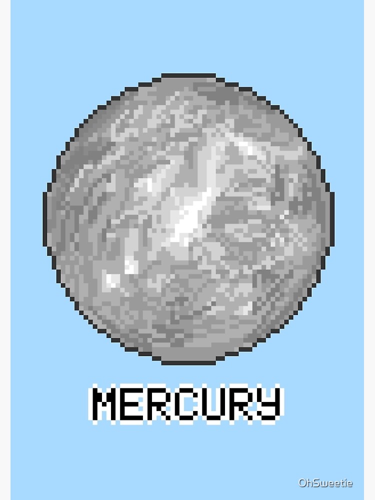 "Pixel Planet - Mercury" Spiral Notebook for Sale by OhSweetie | Redbubble