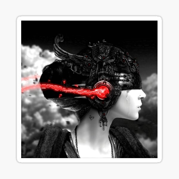 "GIRL-MUSIC-ART" Sticker for Sale by ARTY-creation | Redbubble