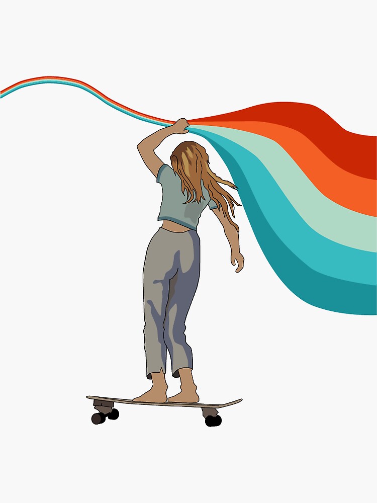 "sk8r girl" Sticker by devincoombs | Redbubble