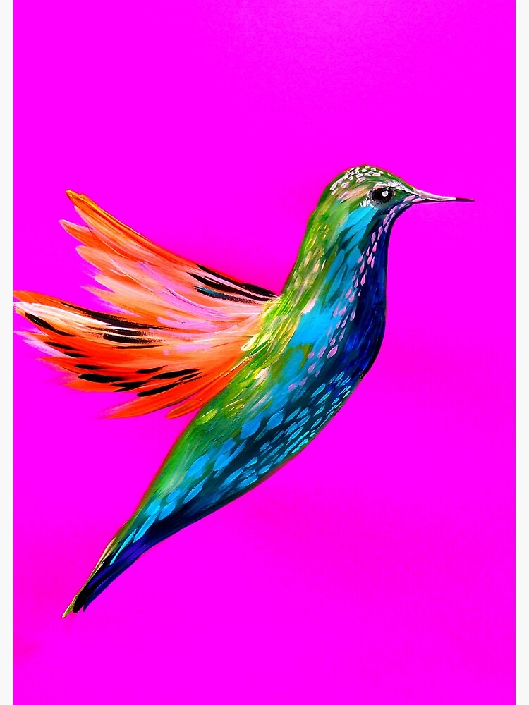 Póster «Rosa fuerte con colibrí» de cathyjacobs | Redbubble