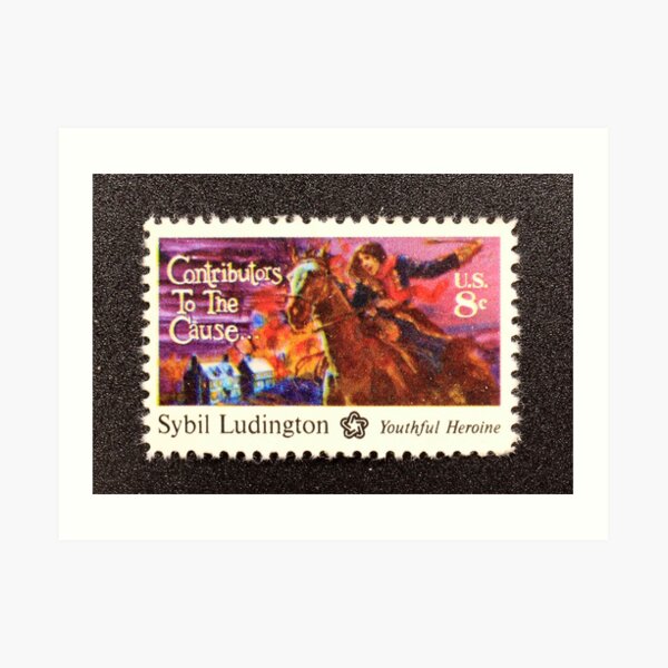 "1975 8¢ Sybil Ludington--Contributors to the Cause, Postage Stamp" Art ...