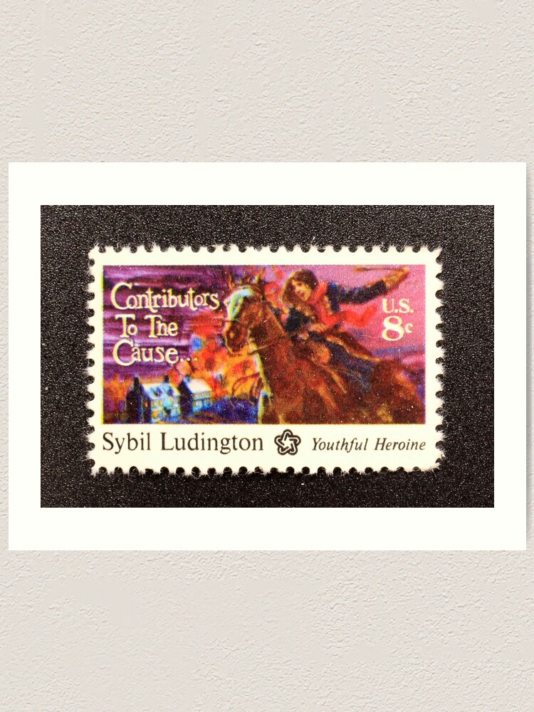"1975 8¢ Sybil Ludington--Contributors to the Cause, Postage Stamp" Art ...