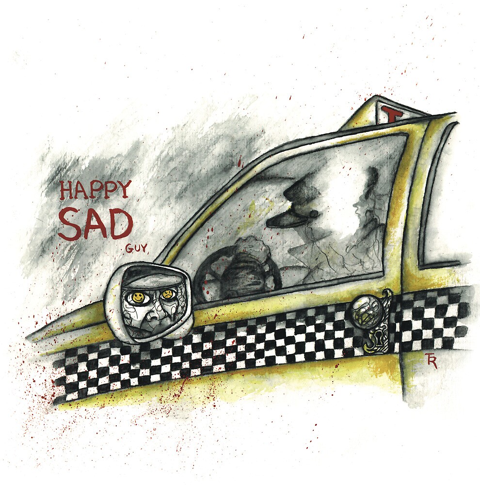 "Happy Sad Taxi" by HappySadGuy | Redbubble