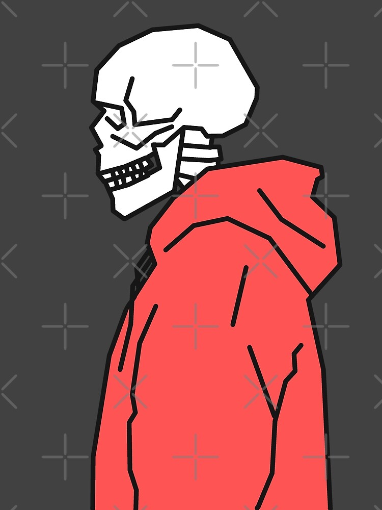 "Skeleton Wearing Red Hoodie" Poster for Sale by Rocket-To-Pluto ...