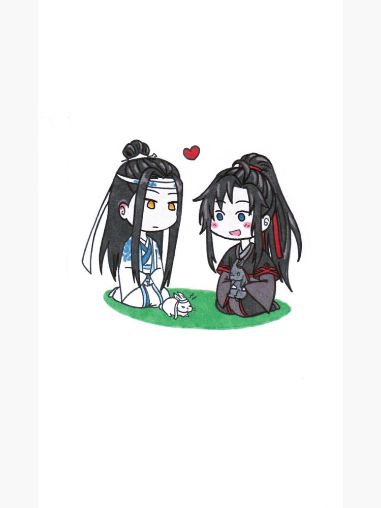 "Lwj and Wwx with buns" Sticker by Kiku-Honda-MDZS | Redbubble