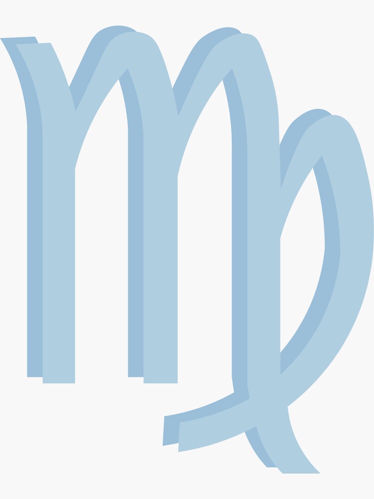 "Blue Virgo Zodiac Symbol" Sticker for Sale by lilyysarahh | Redbubble