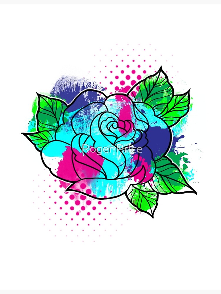 "Water Color Splash Rose" Canvas Print for Sale by RogerPrice00x ...