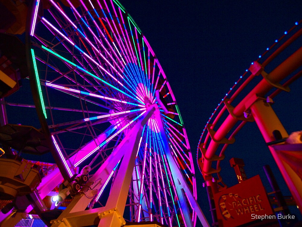 "Pacific Park Ferris Wheel, Santa Monica Pier, Ca." by Stephen Burke ...