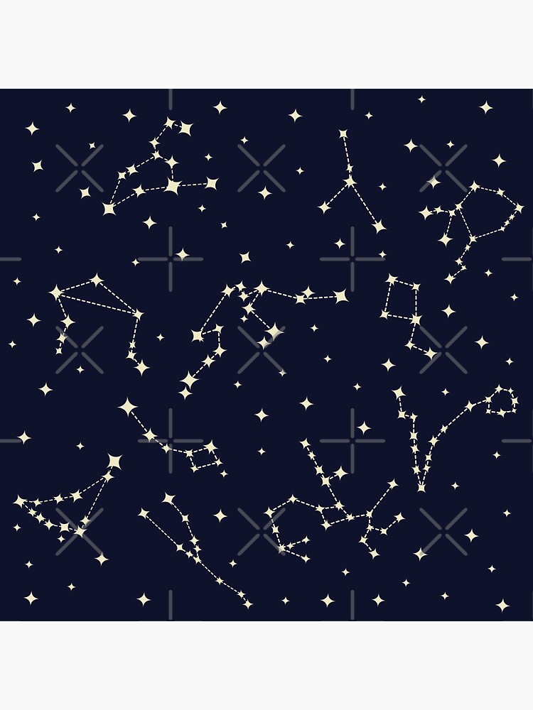 "Zodiac Sign Stars Pattern Dark" Sticker for Sale by patternsworld ...