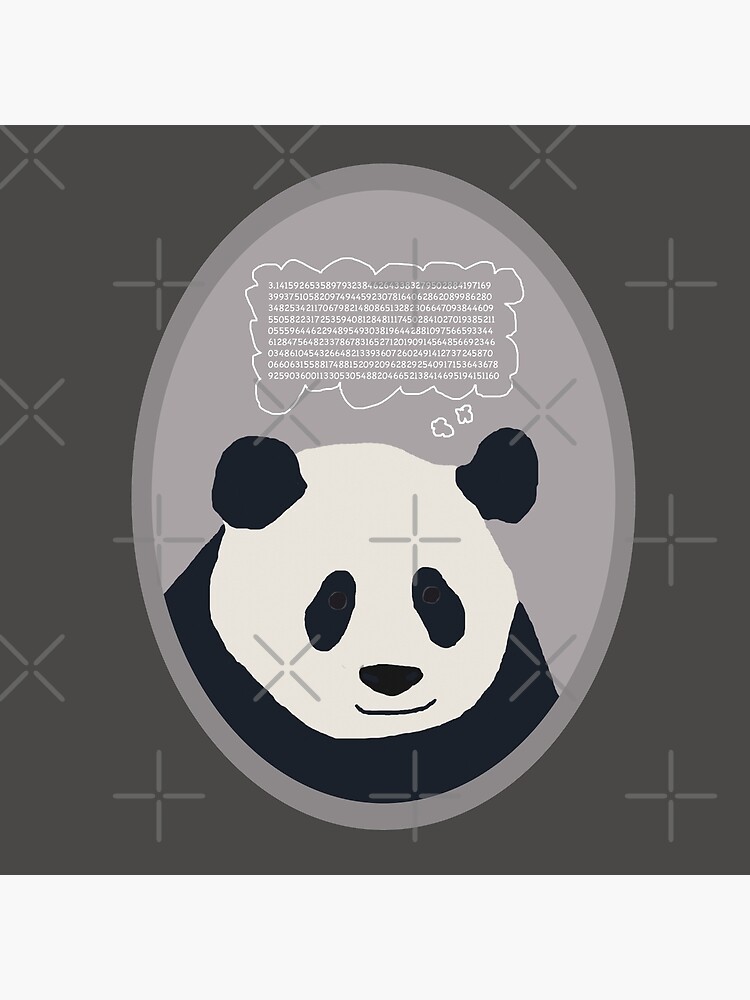 "Panda Bear Contemplating Pi" Poster by amymh | Redbubble