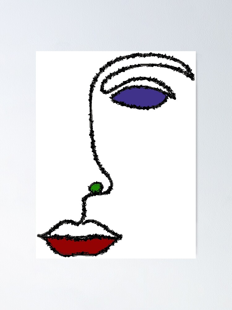 "Half Face" Poster for Sale by IRIDA | Redbubble