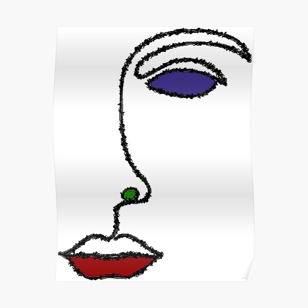 "Half Face" Poster for Sale by IRIDA | Redbubble