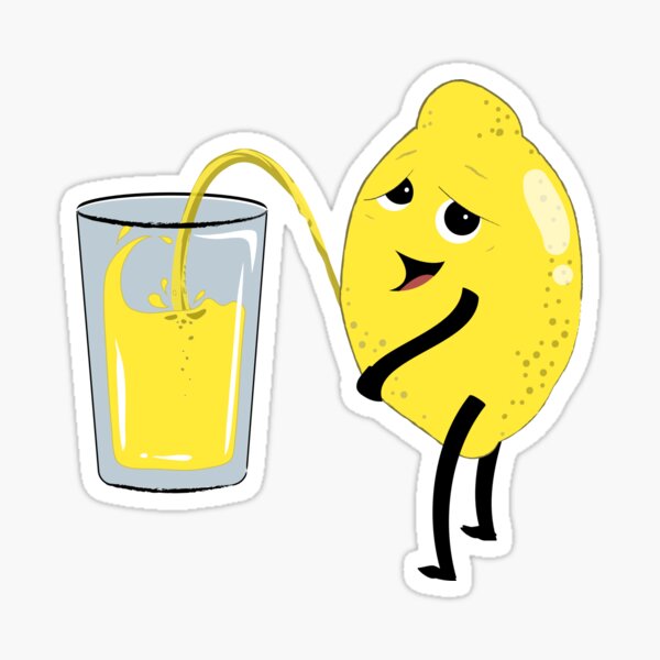 "Lemon Lemonade Yellow Pee Fruit - Gift Idea Shirt" Sticker for Sale by ...