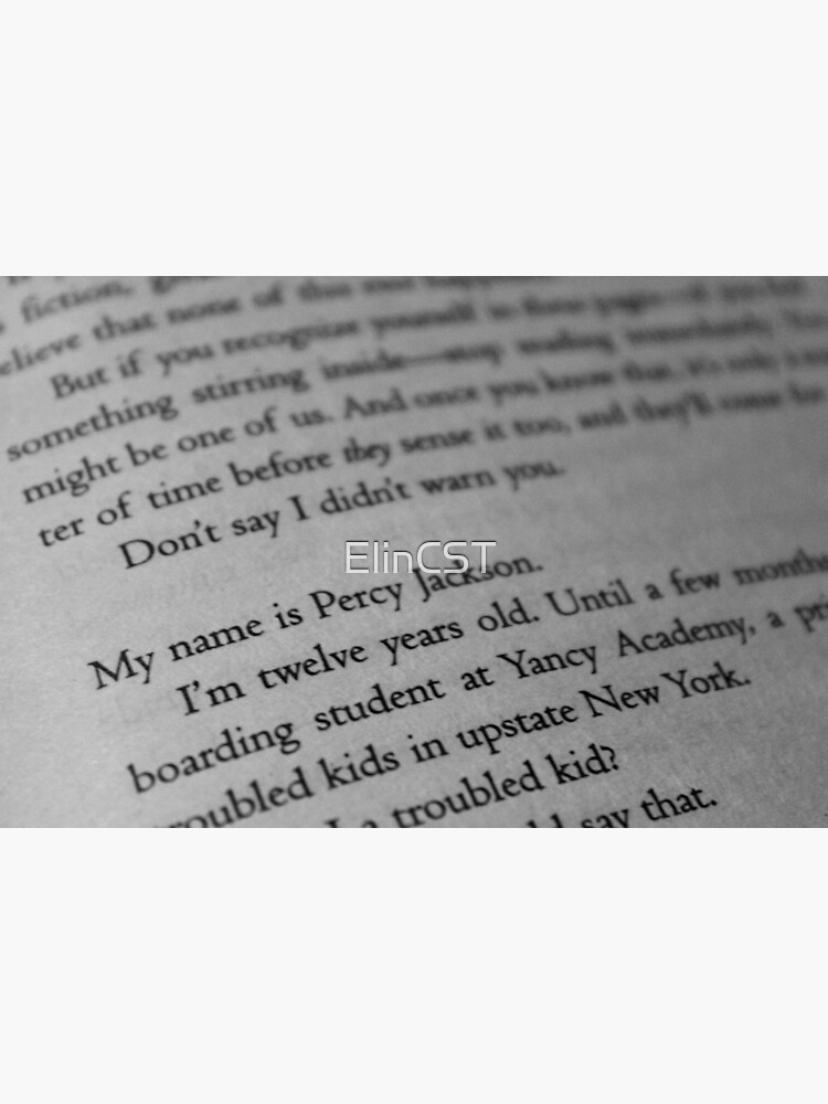 "My name is Percy Jackson." Framed Art Print by ElinCST | Redbubble