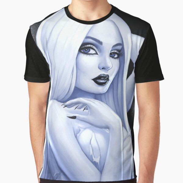 "Goth Beauty - White" T-shirt for Sale by Enamorte | Redbubble | goth ...