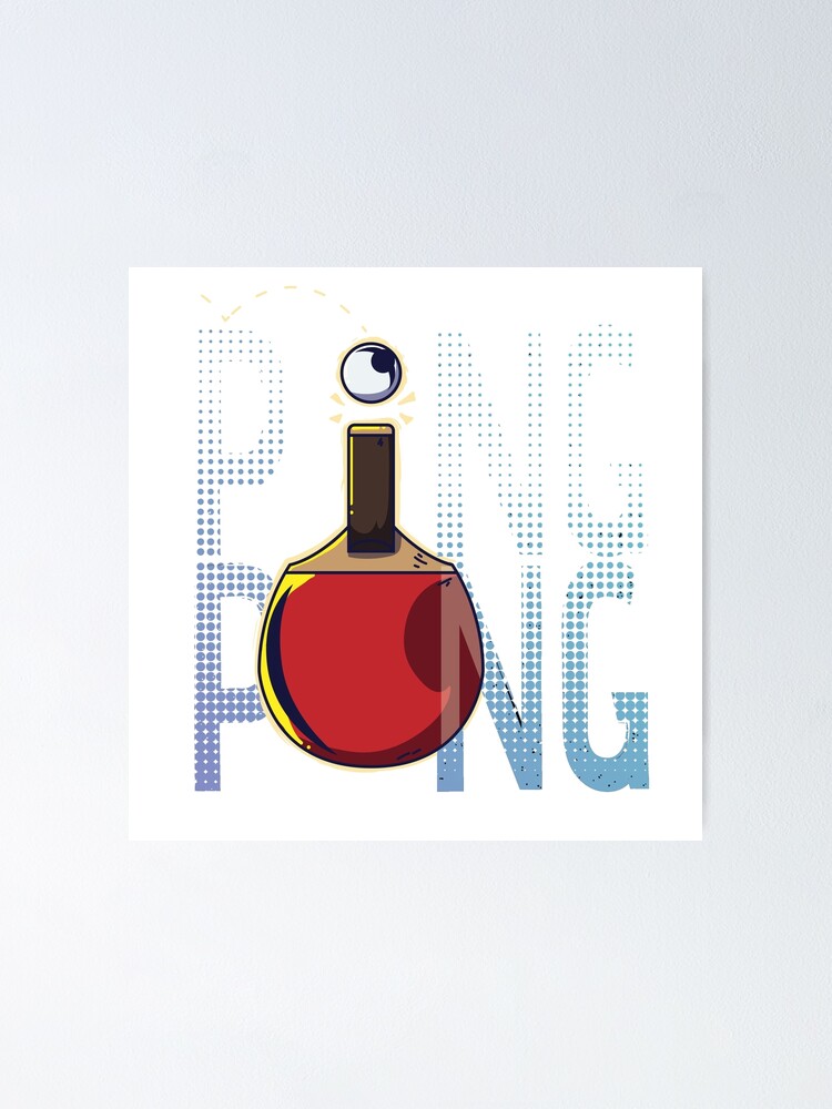"ping pong word table tennis master gift art" Poster for Sale by micvog ...