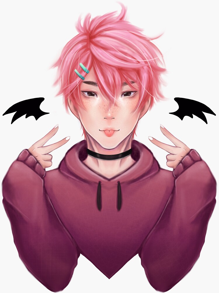 "Demon Boy Blep" Sticker by Devious-Monster | Redbubble