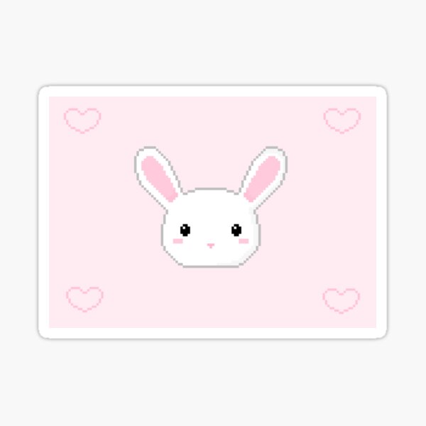 "Pastel Pixel Bunny" Sticker for Sale by leafsea | Redbubble
