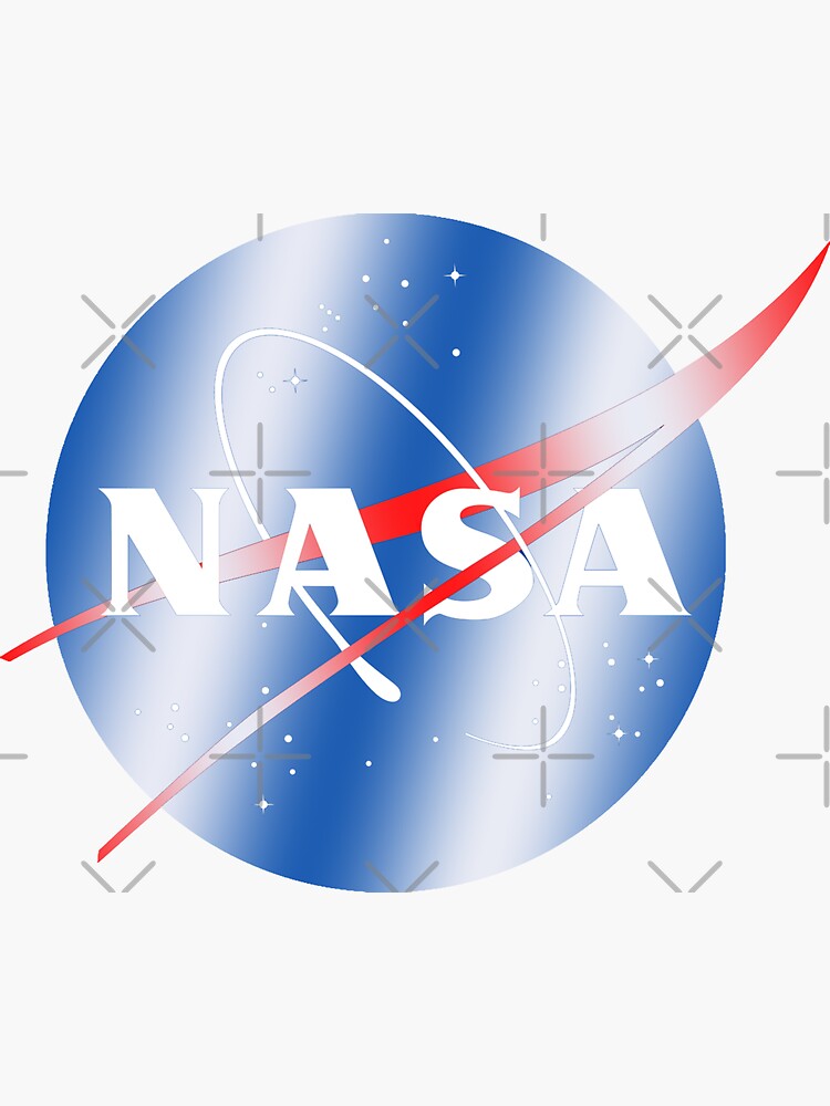 "Colored Metallic NASA Logo" Sticker by artsyandinspire | Redbubble