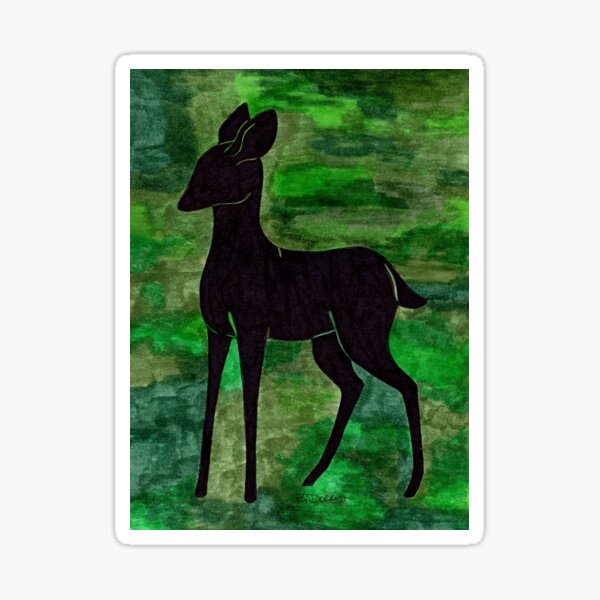 "Silhouette Doe" Sticker by CinnaStudios | Redbubble