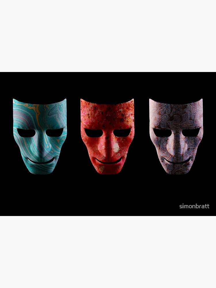 "Three textured AI robotic face masks" Poster for Sale by simonbratt ...