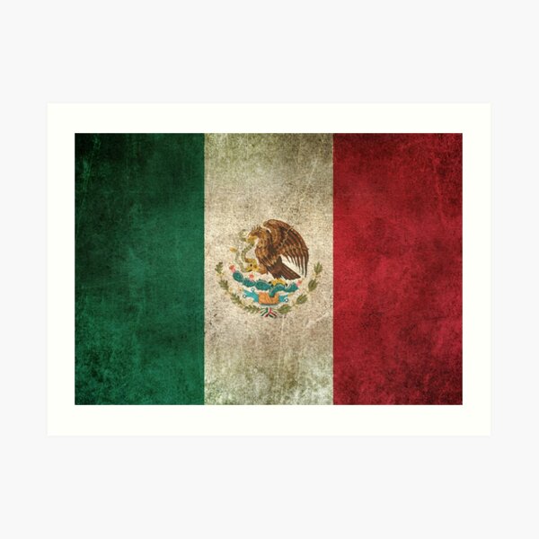 "Old and Worn Distressed Vintage Flag of Mexico" Art Print for Sale by ...