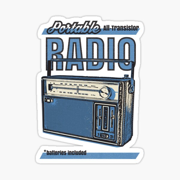 "Analogue radio " Sticker for Sale by kislev | Redbubble