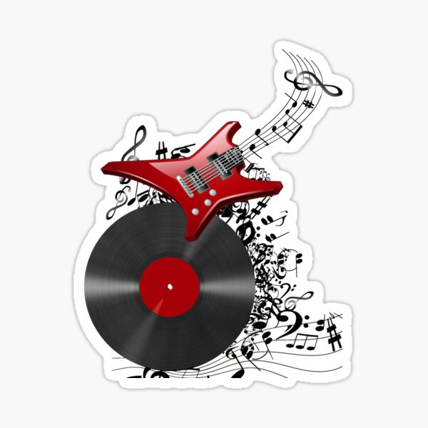 "Vinyl Strings" Sticker for Sale by lfmdesigns | Redbubble