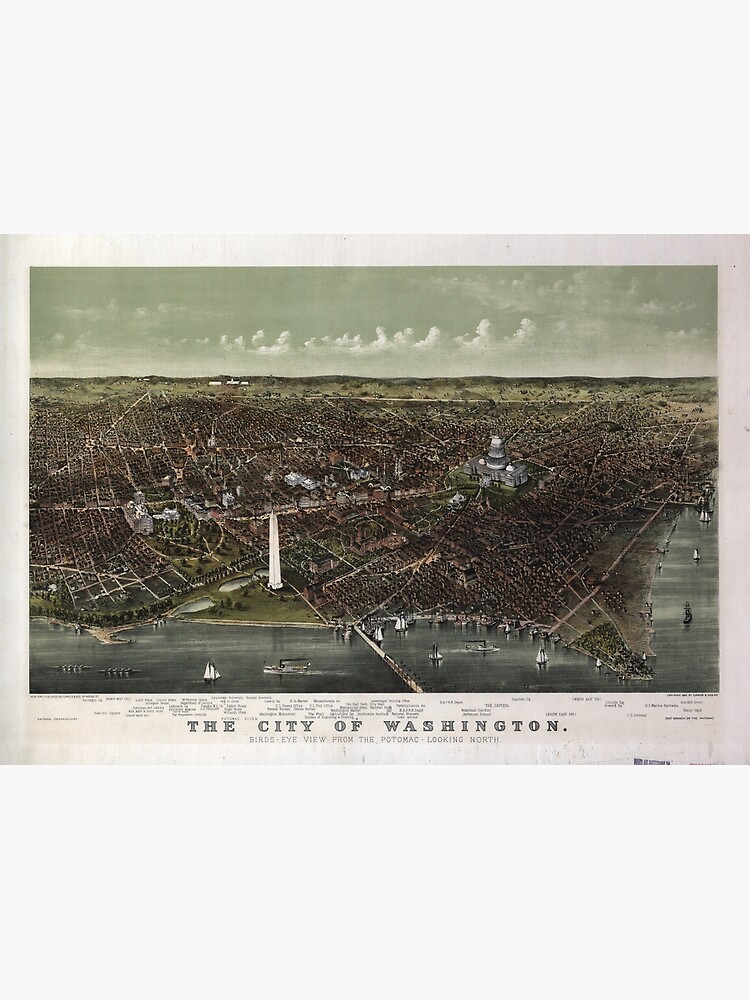 "The City of Washington Birds-Eye view from the Potomac-looking North ...