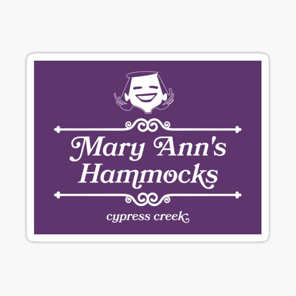 "Mary Ann's Hammocks" Sticker for Sale by HammockComplex | Redbubble
