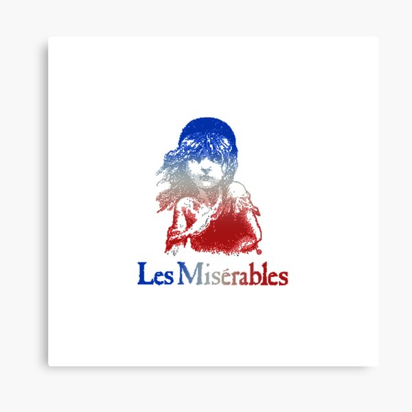 Impression sur toile « Logo Les Misérables avec les couleurs du drapeau ...