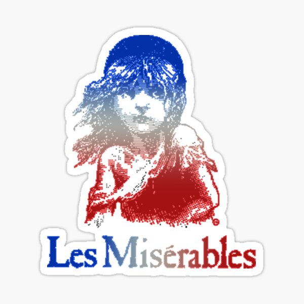 "Les Miserables Logo with the French Flag Colors" Sticker for Sale by ...