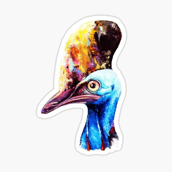 "Cassowary " Sticker for Sale by karingetaz | Redbubble