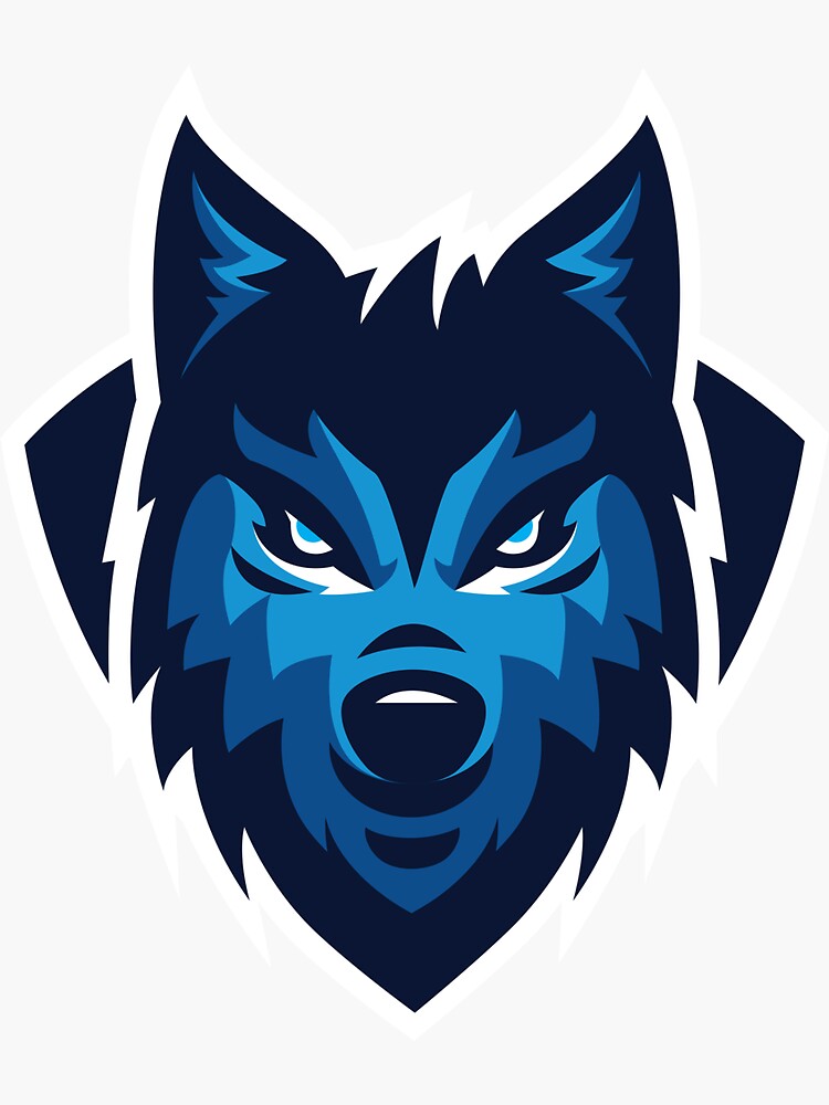 "Wolf Sport Team Badge" Sticker for Sale by MerchPrints | Redbubble