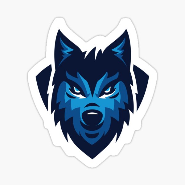 "Wolf Sport Team Badge" Sticker by MerchPrints | Redbubble