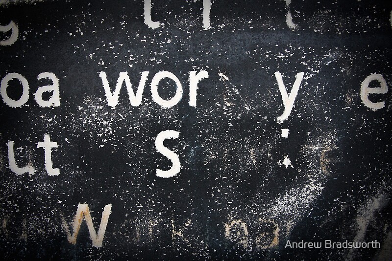 "stuck for words" by Andrew Bradsworth | Redbubble