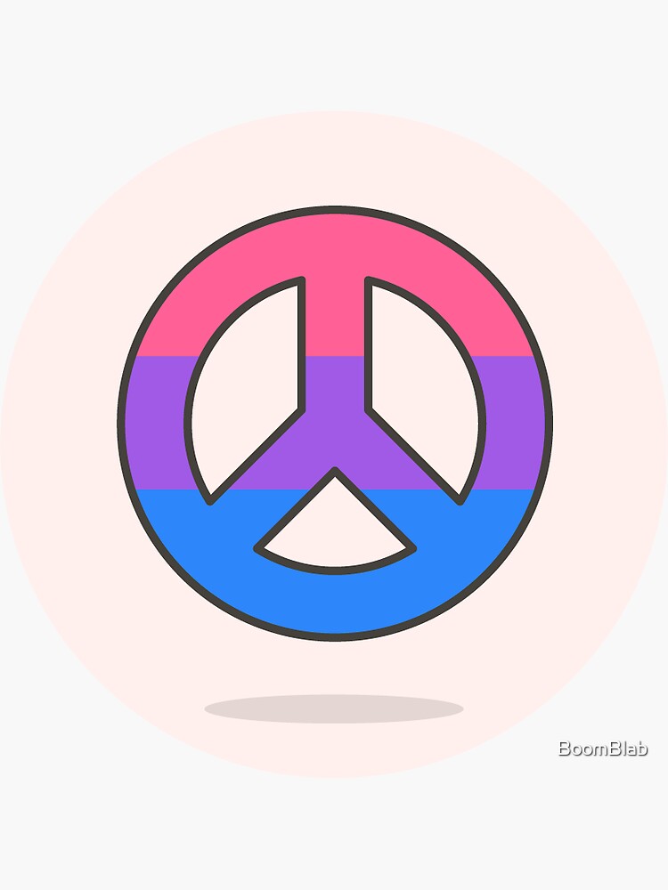 "Bisexual Peace sign - LGBT sticker " Sticker for Sale by BoomBlab ...