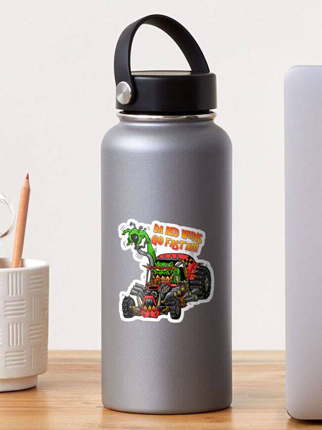 "Orks DA RED WUNZ GO FASTA!" Sticker for Sale by paraptorkeet | Redbubble