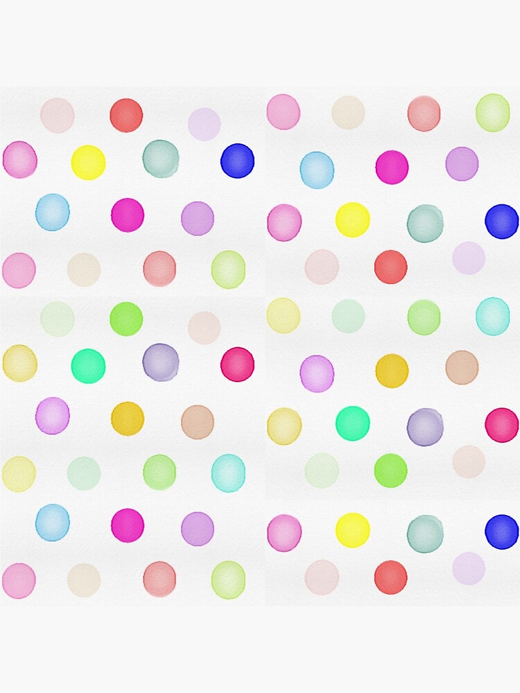 "Girly Bright Pastel Rainbow Watercolor Polka Dots" Photographic Print ...