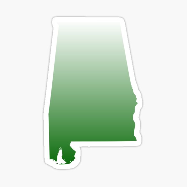 "Alabama - green ombre" Sticker for Sale by k16kynita | Redbubble