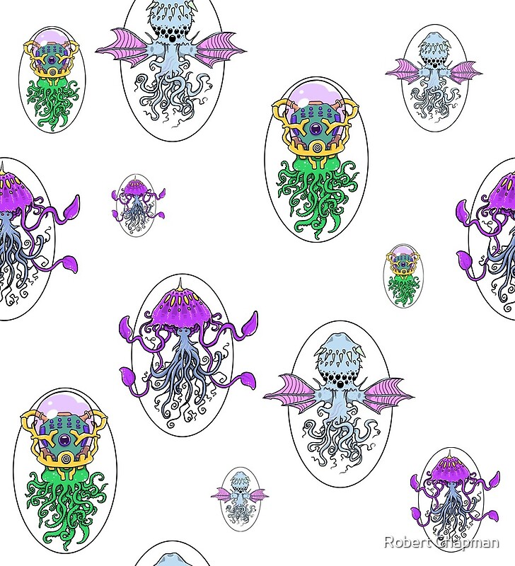 "Squiggly Alien Pattern" by Robert Chapman | Redbubble