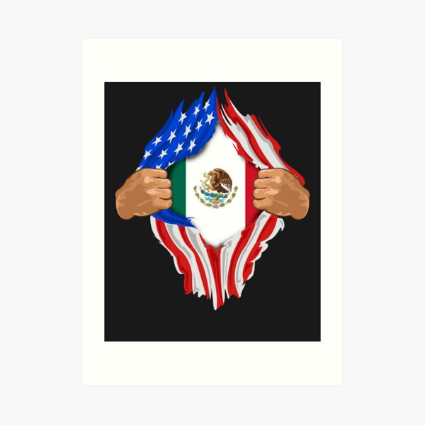"Mexican Blood Inside Me Design | Mexico Flag Gift" Art Print for Sale ...