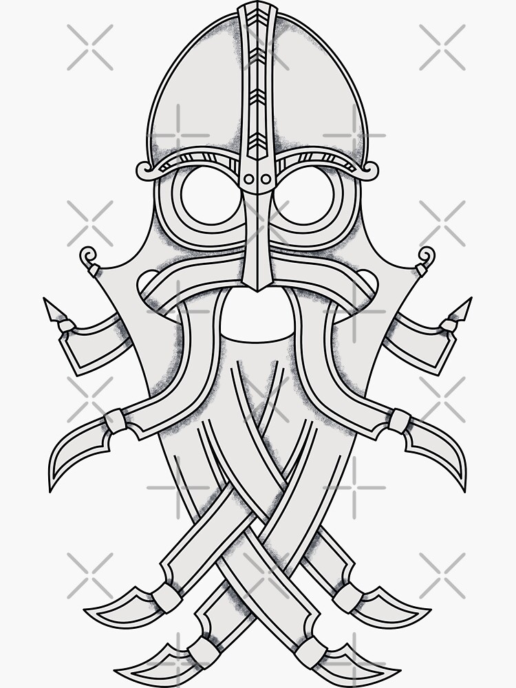 "Mask of Odin" Sticker for Sale by Beltschazar | Redbubble