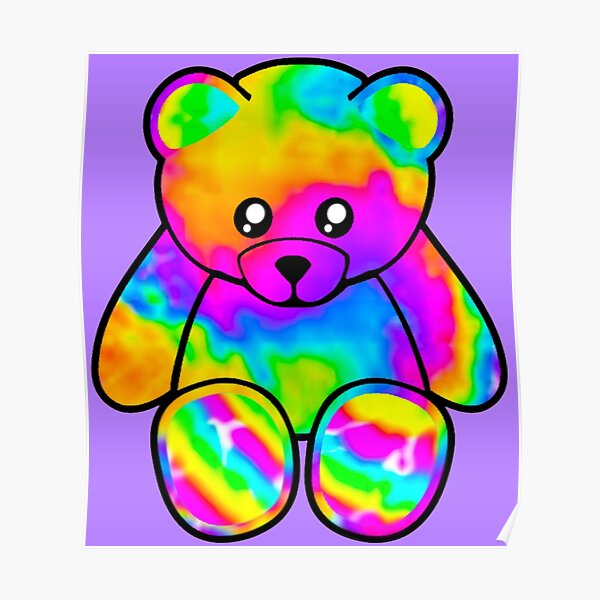 "Trippy Bear" Poster by BethLeo | Redbubble