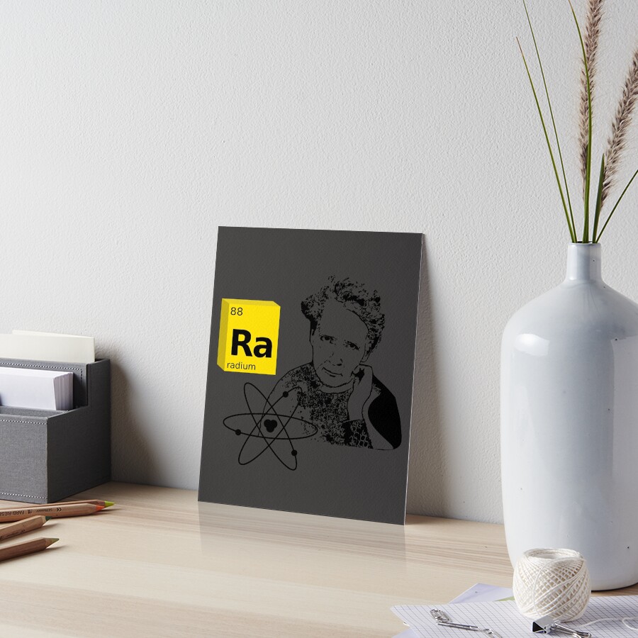 "Marie Curie Radium Physics Teacher Science Gift Atom " Art Board Print ...
