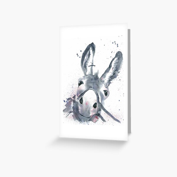 "Cheeky Donkey" Greeting Card for Sale by Corinne Matus | Redbubble
