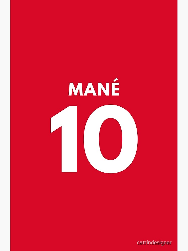 "Sadio Mane 10 Liverpool FC Forward Shirt Number" Framed Art Print for ...
