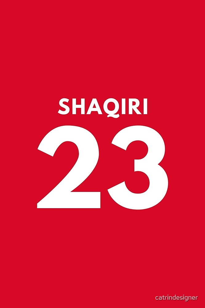 "Xherdan Shaqiri 23 Liverpool FC Forward Shirt Number" by ...