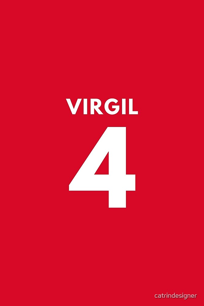 "Virgil Van Dijk 4 Liverpool FC Defender Shirt Number" by ...