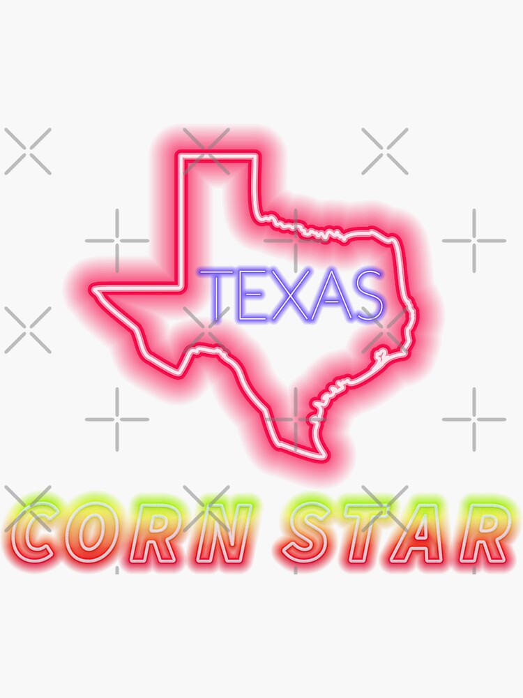 "Texas Corn Star Neon Glow Design Funny Cornhole Bean Bag Game Gifts ...